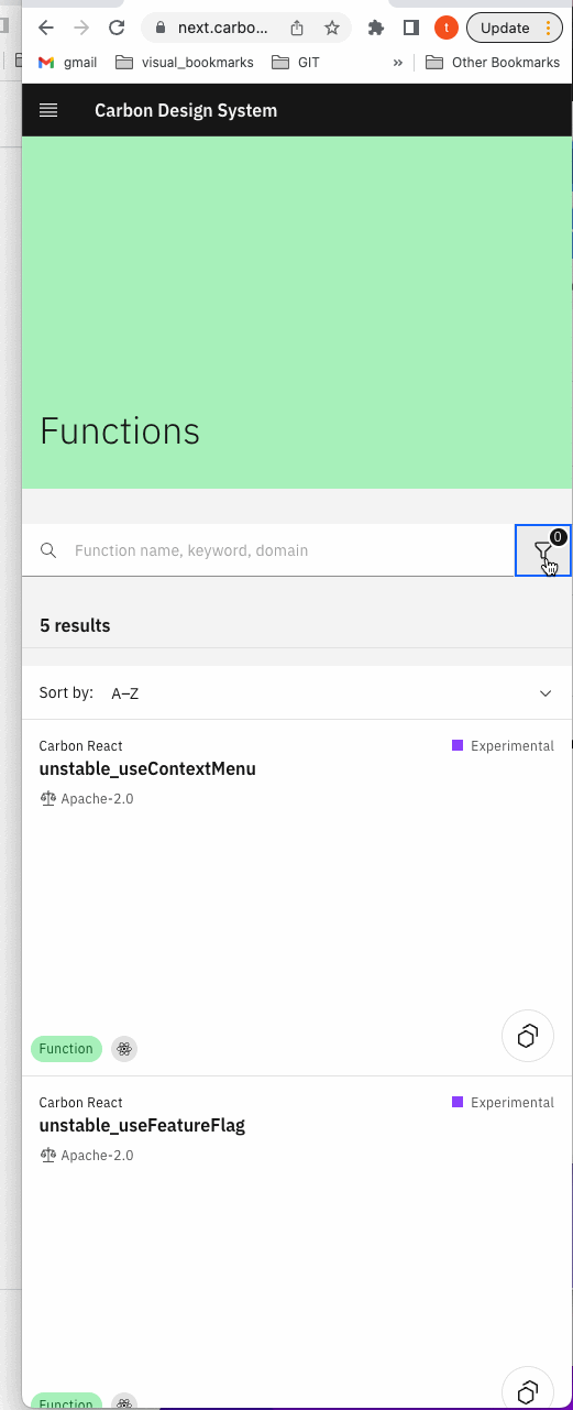 Filter scroll on mobile bug · Issue #1322 · carbon-design-system/carbon-platform · GitHub