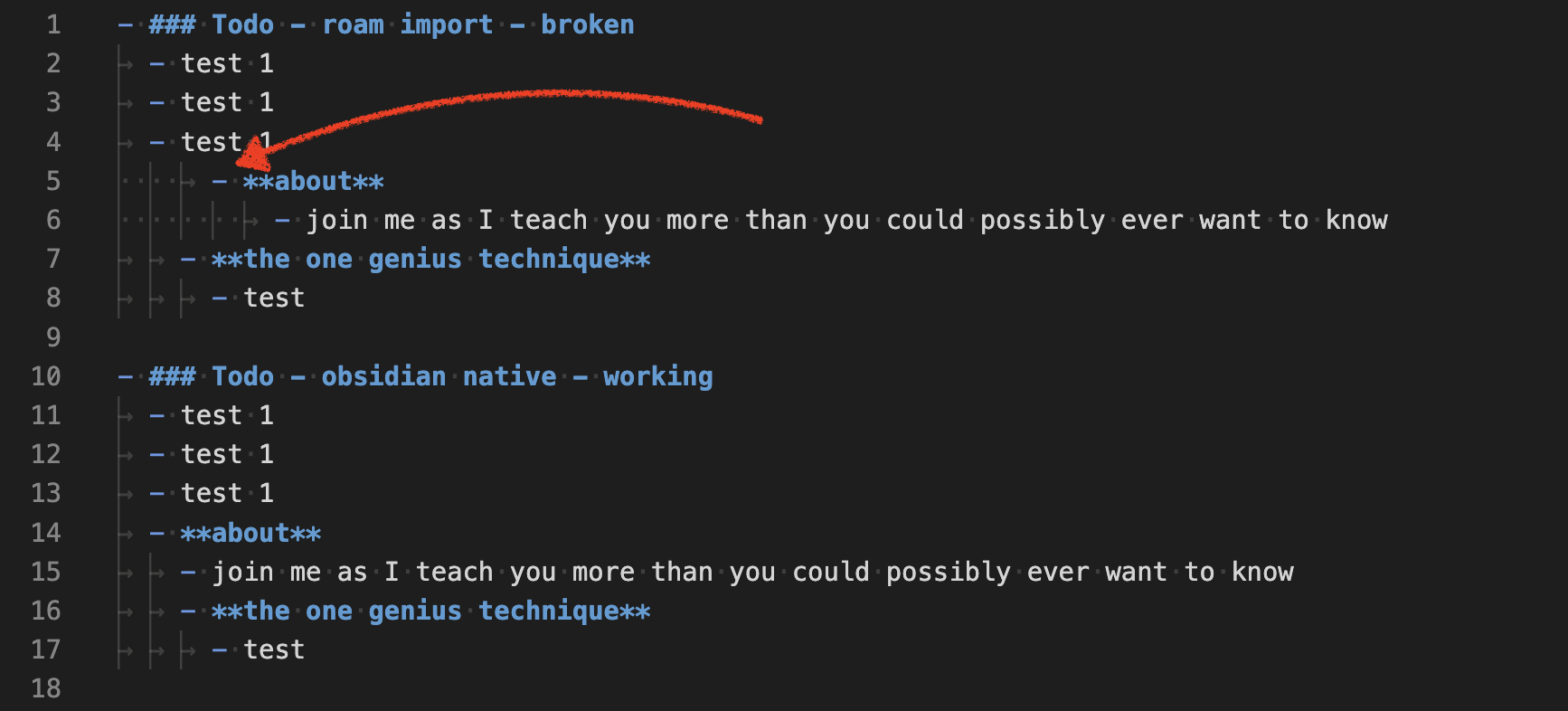 broken imported roam lists - help! · Issue #352 · vslinko/obsidian ...