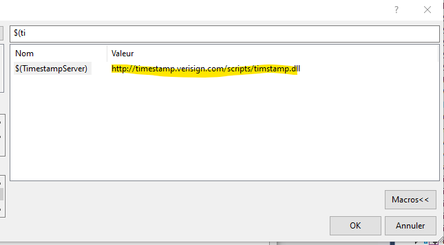 signtool.exe : The specified timestamp server could not be reached ...