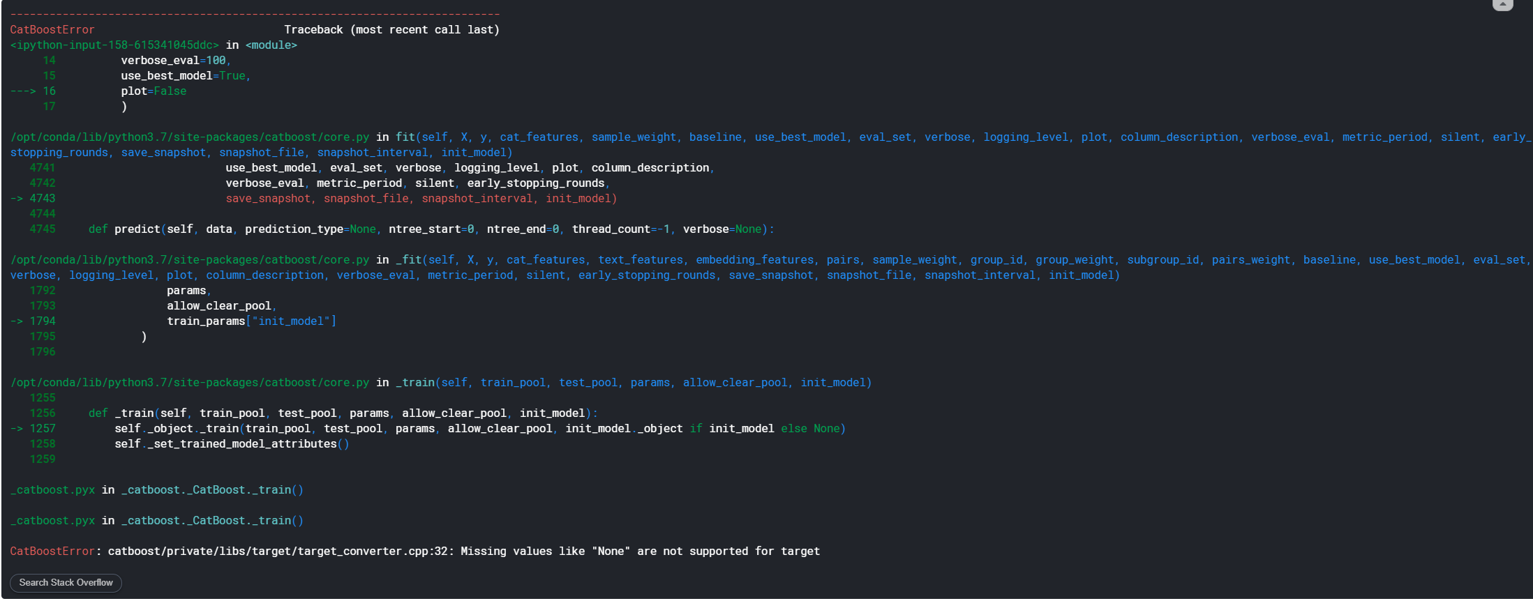 catboost/private/libs/target/target_converter.cpp:32: Missing values ...