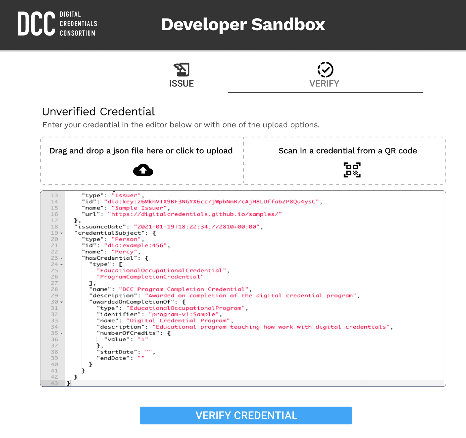 QR Code upload of unsigned/signed credentials · Issue #68 · digitalcredentials/sandbox · GitHub