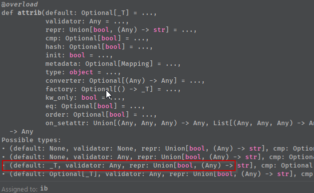 Attrsib No Overload Variant Matches Argument Types · Issue 10085 · Pythonmypy · Github