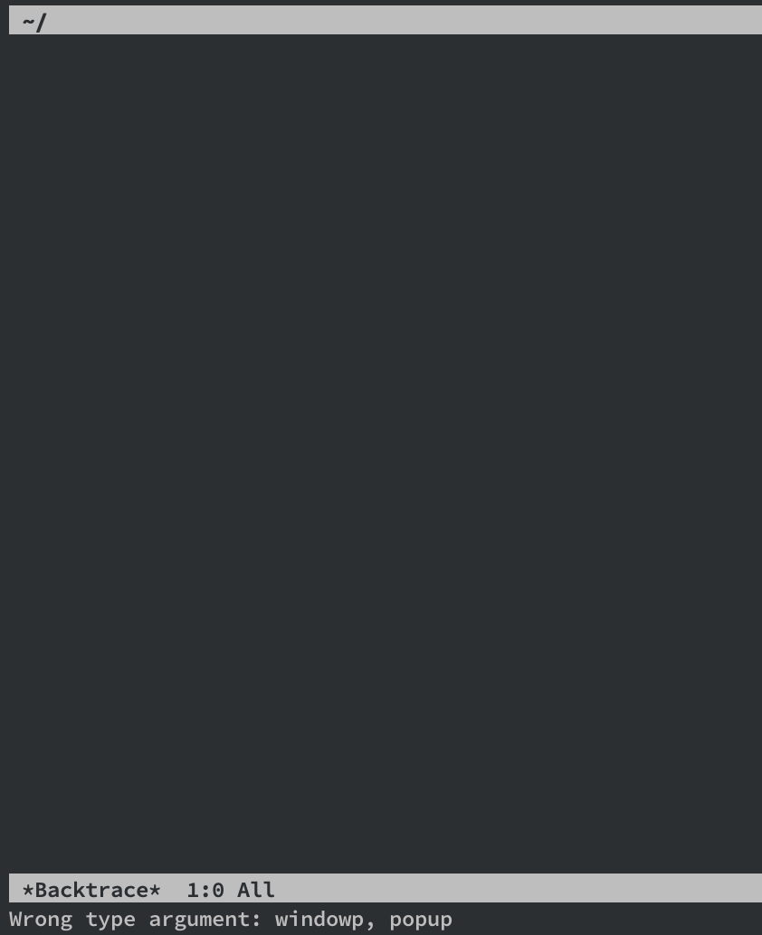 Wrong type argument: windowp, popup · Issue #1173 · doomemacs/doomemacs · GitHub