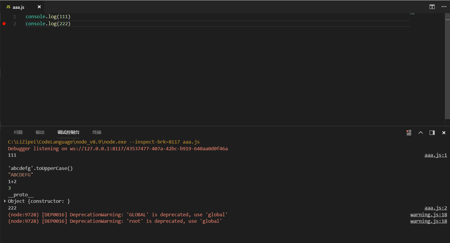 [DEP0016] DeprecationWarning: 'GLOBAL'/'root' is deprecated, use 'global' · Issue #49036 ...