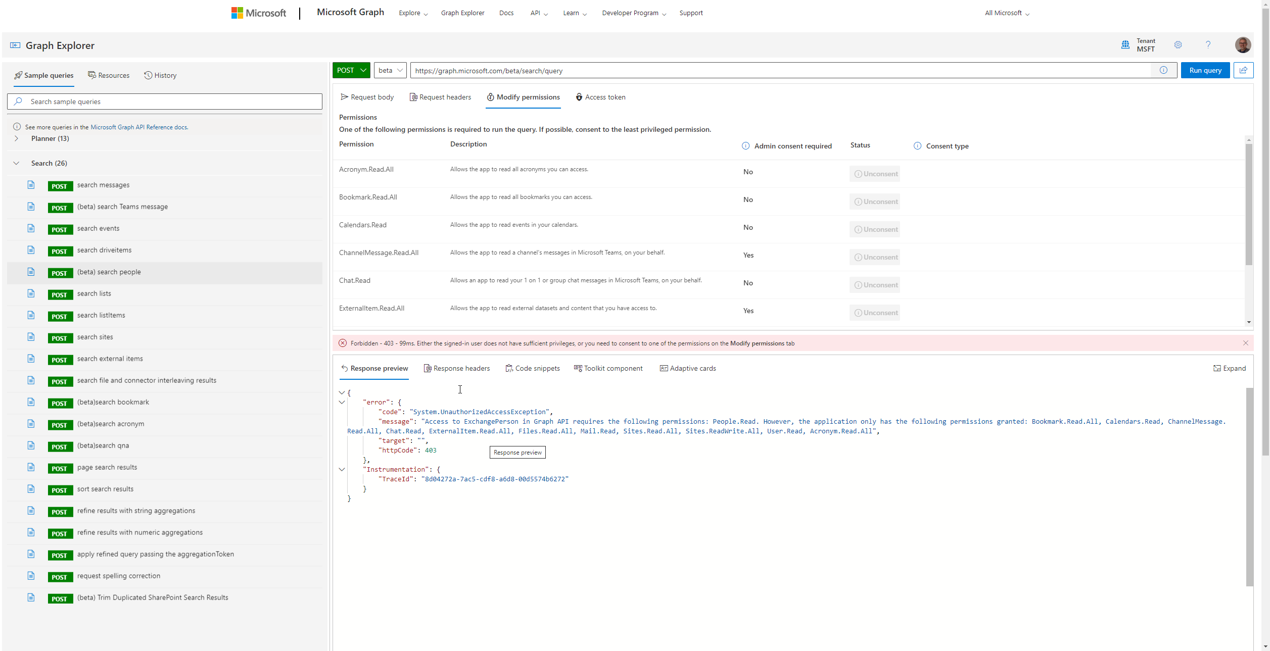 Missing requested permissions for (beta) search People? · Issue #2374 · microsoftgraph/microsoft ...