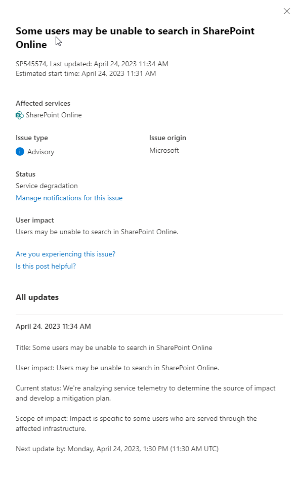 Pnp Search thtowing error: [HTTP]:500 - [CorrelationId]:ba4caca0-10b4-6000-6637-908b5d6eb7d0 ...