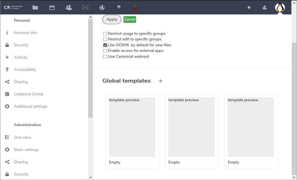 Cannot create new documents with new template function · Issue #359 · nextcloud/richdocuments ...