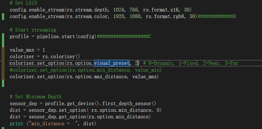 L515: Set max depth(code) · Issue #11335 · IntelRealSense/librealsense · GitHub