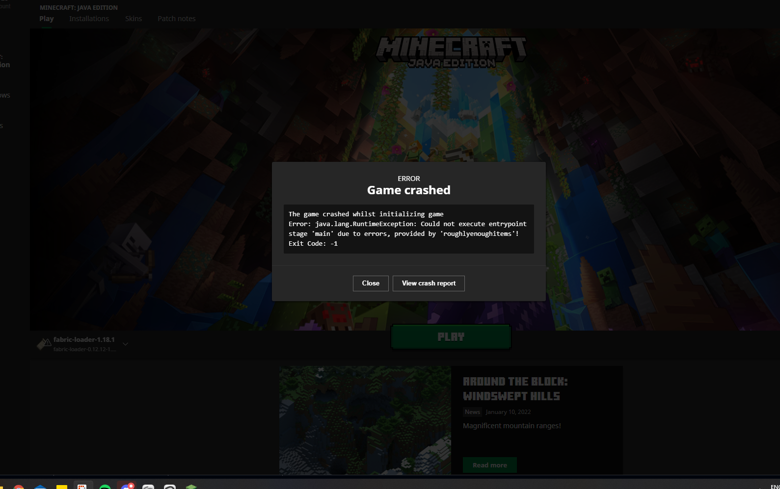 [Bug] Minecraft doesn't open with REI installed · Issue #719 · shedaniel/RoughlyEnoughItems · GitHub