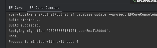 Update database does not work · Issue #159 · JetBrains/rider-efcore · GitHub
