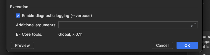 Add Migrations UI picks up old binaries - requires manually cleaning projects before running ...