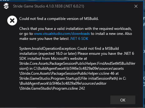Stride Launcher Directs Users to Runtime Install When SDK is Missing · Issue #1753 · stride3d ...