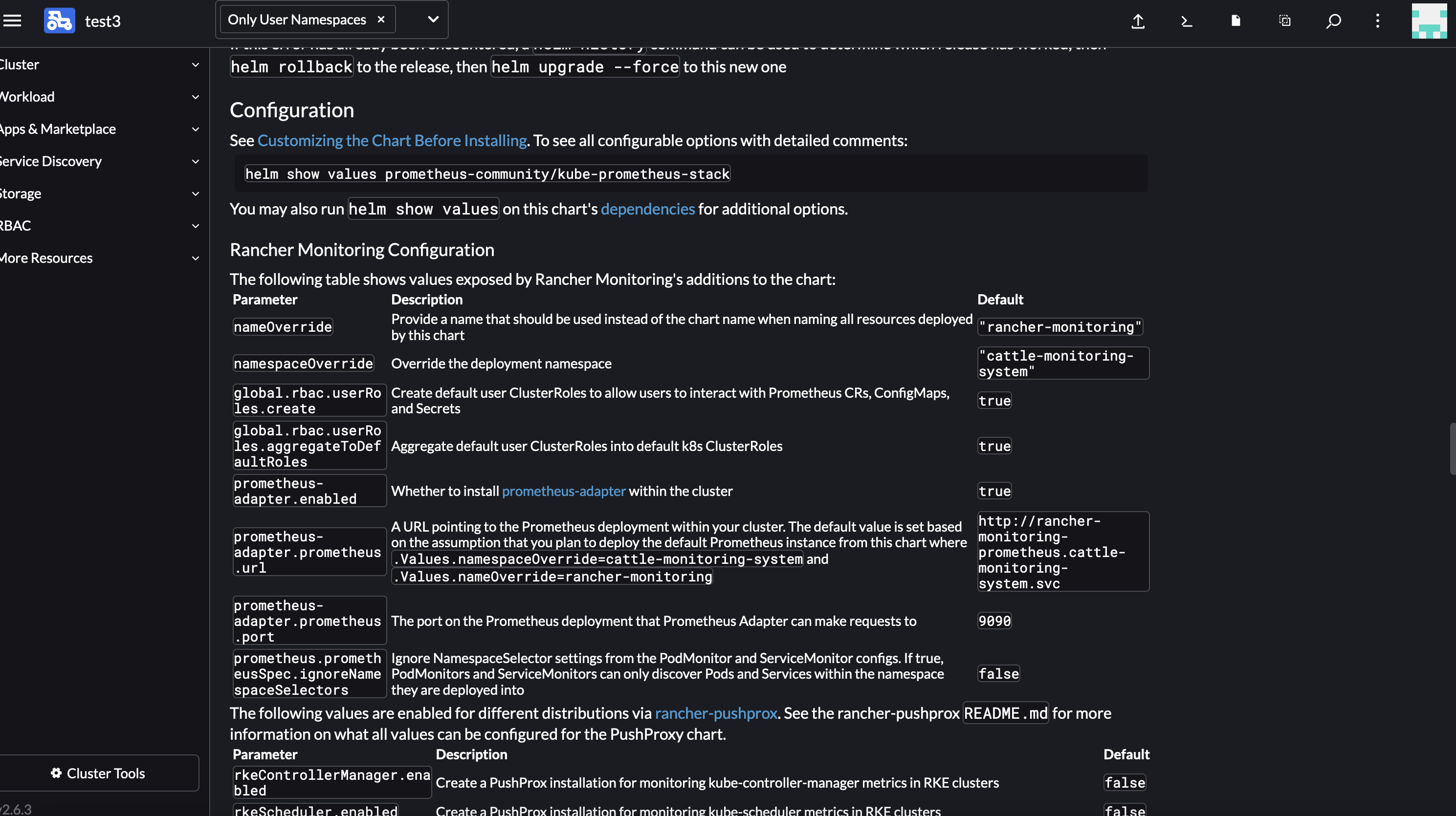 Text and tables in Helm chart READMEs are too compressed · Issue #5478 · rancher/dashboard · GitHub