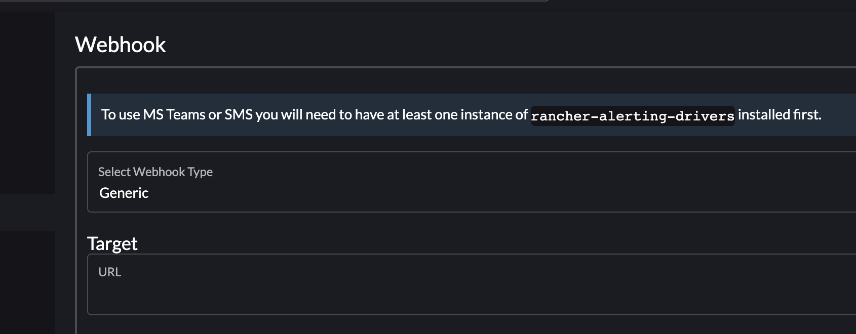 [project monitoring v2] unable to select webhook from dropdown when creating receiver · Issue ...