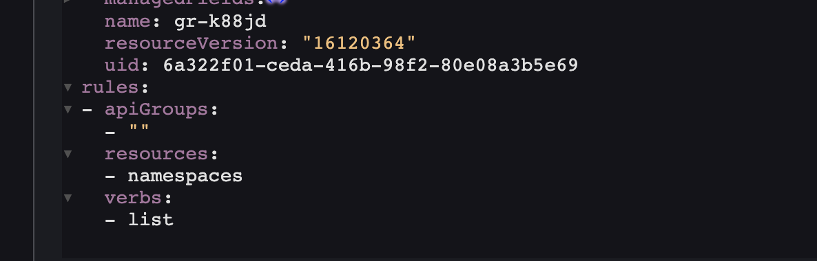 ClusterRole/Role edit as yaml, yaml not contains apiGroups if resource is core type · Issue ...