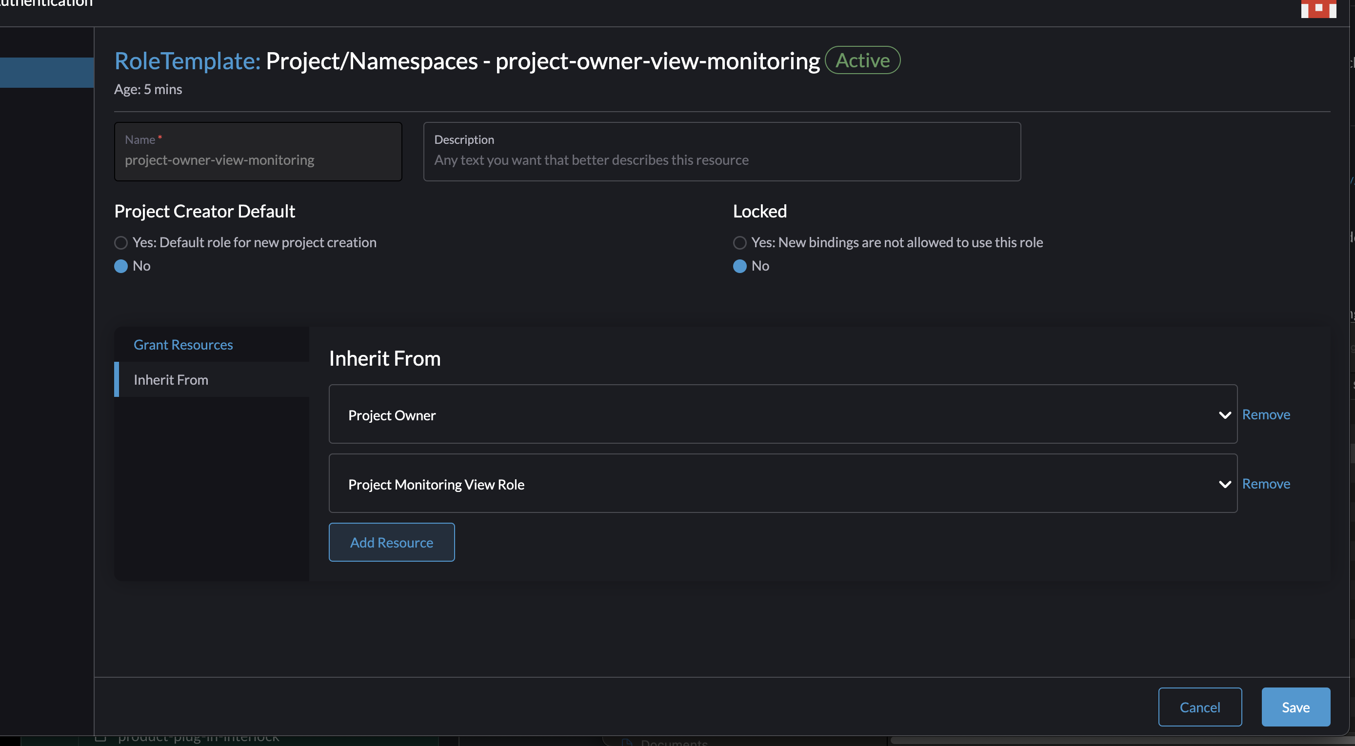 Document how to add a monitoring role to a project owner or viewer role ...
