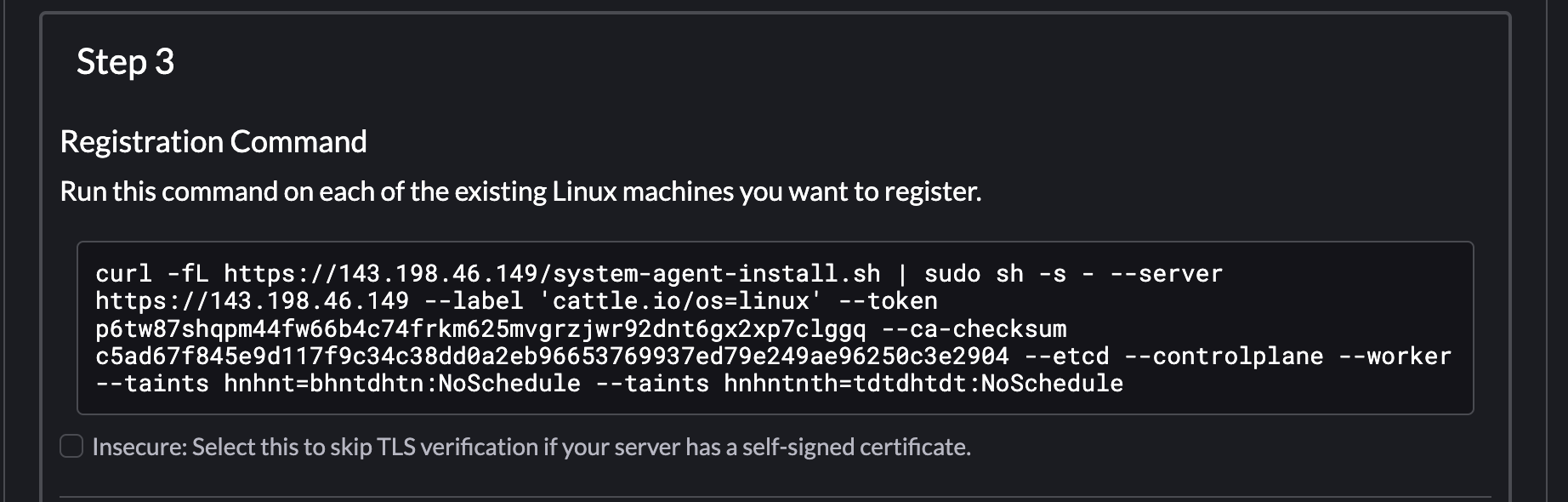 Rancher UI produces wrong CLI command 'taint vs taints' upon join AWS · Issue #6827 · rancher ...
