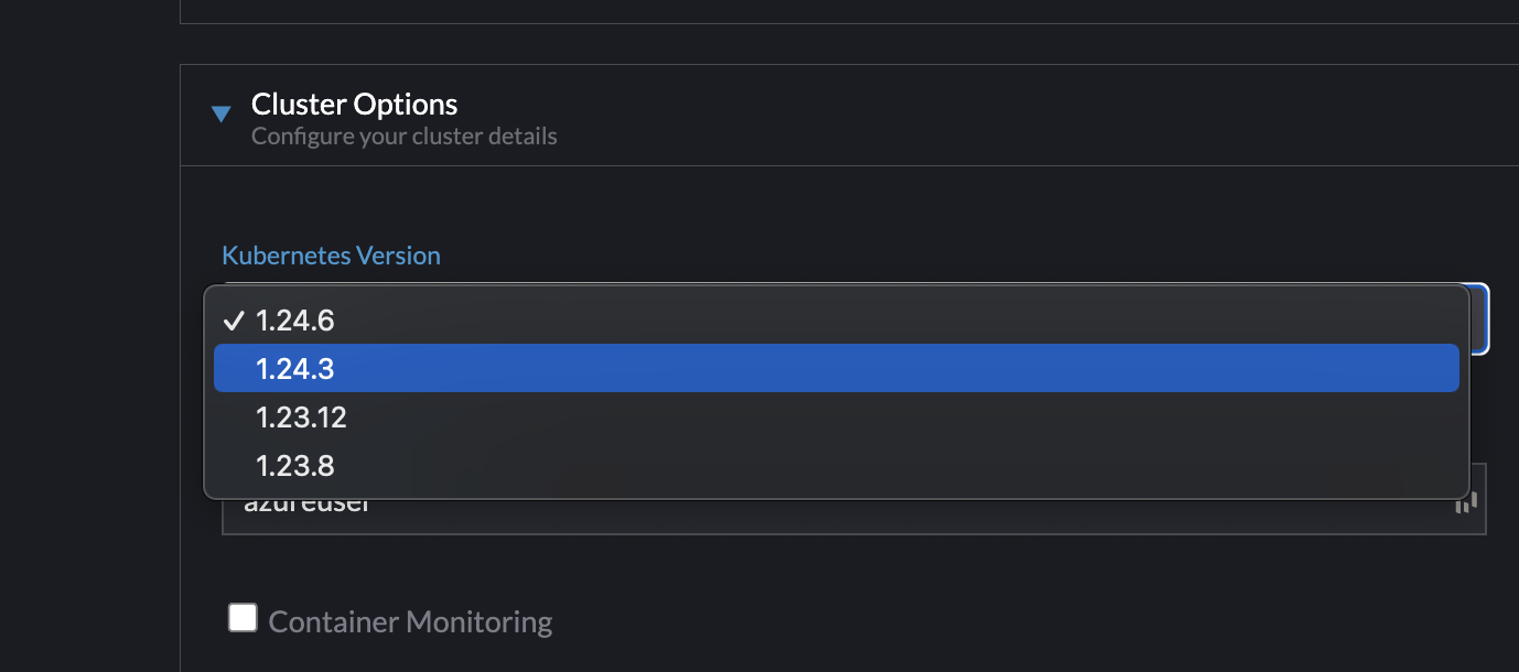 [2.7.0] hide k8s 1.22 and below for EKS/GKE/AKS in Rancher UI · Issue #7203 · rancher/dashboard ...