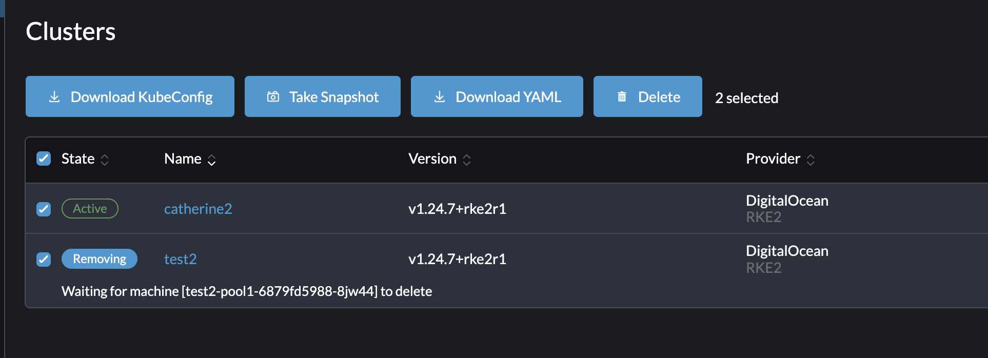 Delete cluster button should look disabled when a user doesn't have permission to delete ...