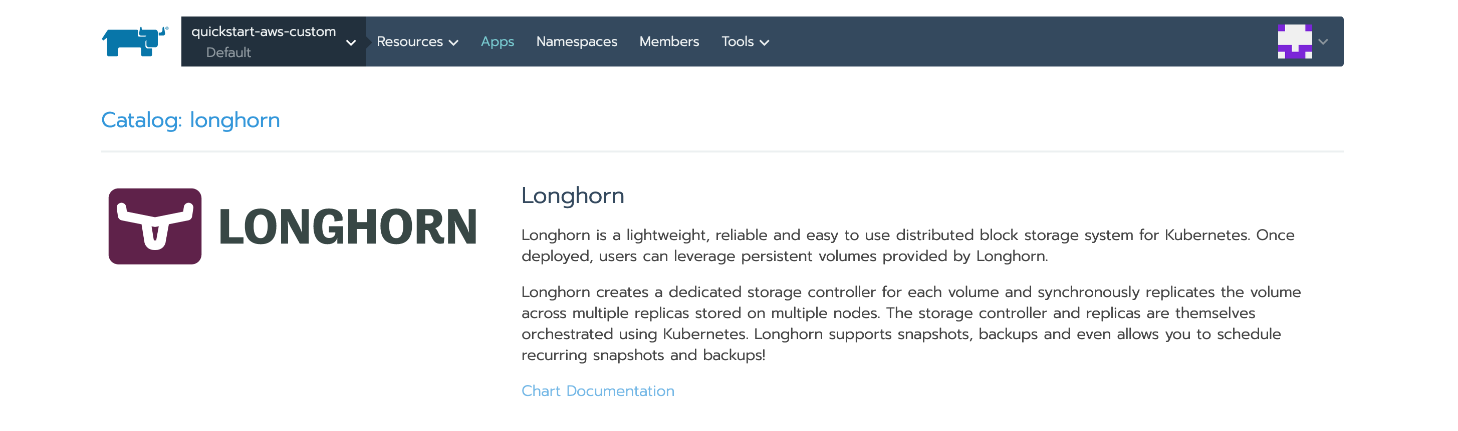 [BUG] Fix link to Longhorn chart in the Rancher UI · Issue #1229 · longhorn/longhorn · GitHub