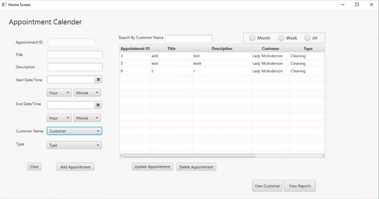 GitHub - aya1999/Scheduling-App: A scheduling app for appointments. My WGU Capstone.