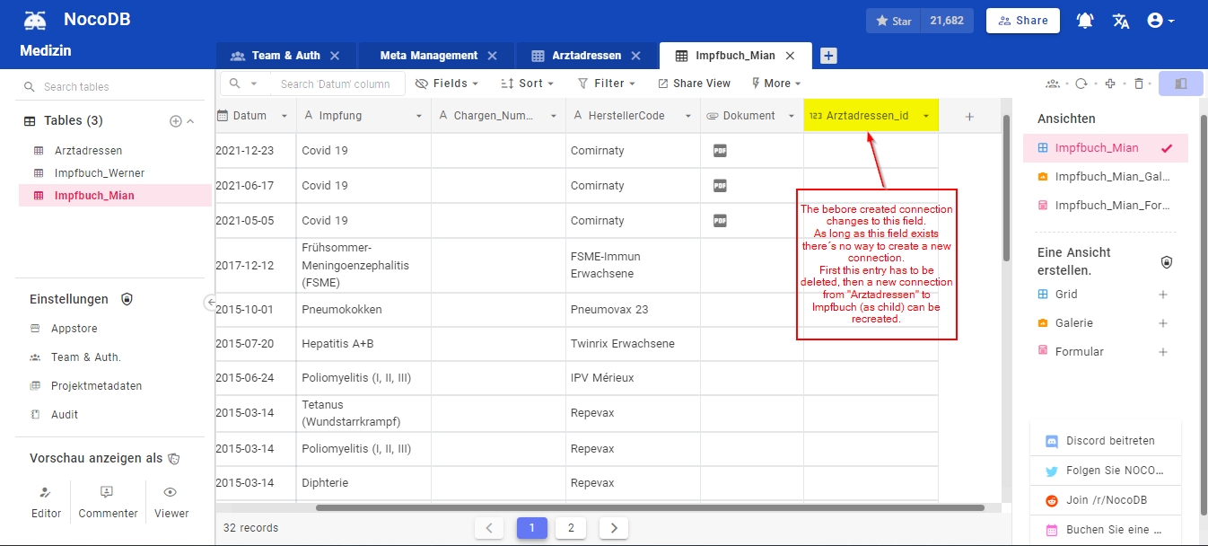 NocoDB loosing connection to other table after syncing meta data · Issue #1009 · nocodb/nocodb ...