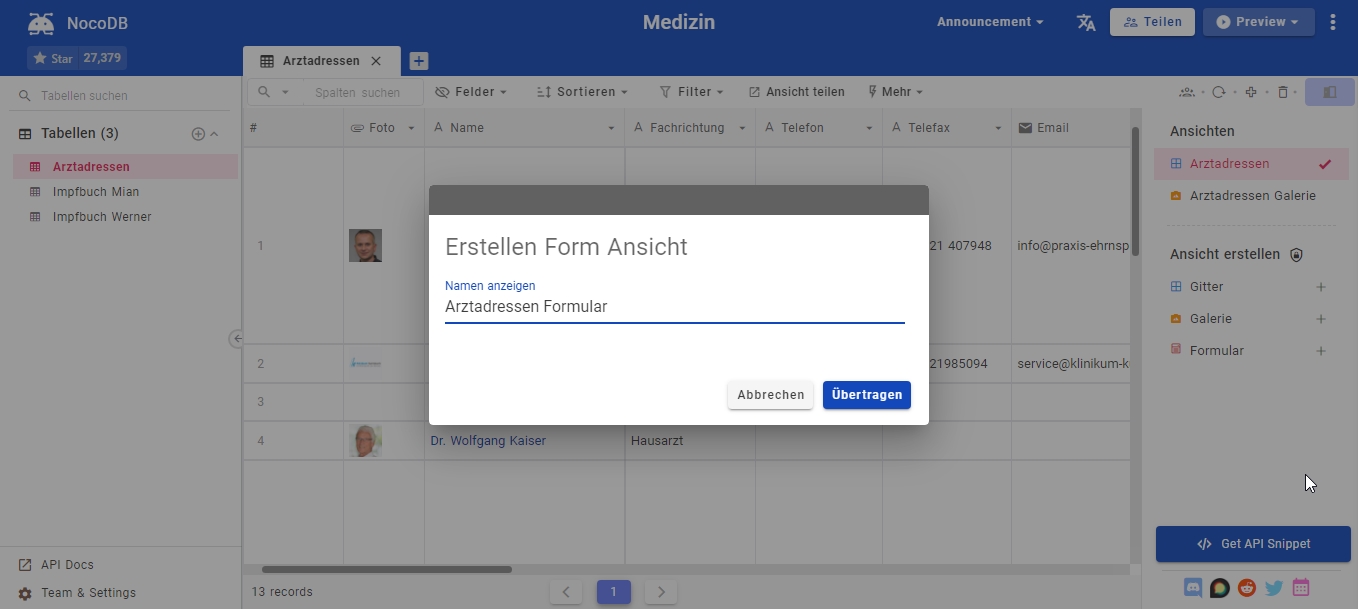 Can´t create form view · Issue #2031 · nocodb/nocodb · GitHub