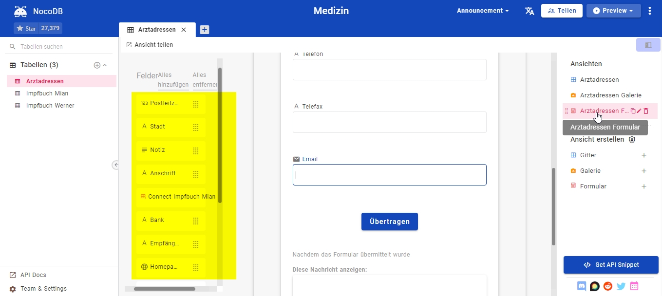 Can´t create form view · Issue #2031 · nocodb/nocodb · GitHub