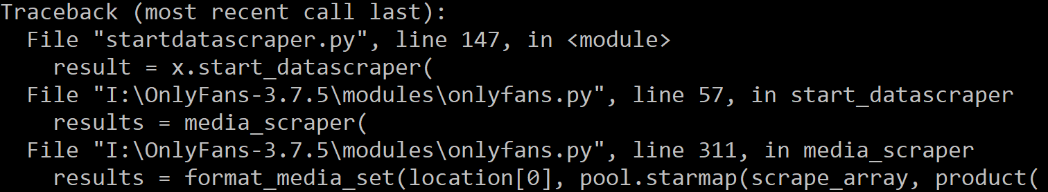 Receiving errors during scrape process starting today · Issue #162 · UltimaHoarder/UltimaScraper ...