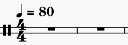 Tempo markings do not clear time signatures on single-line staves ...