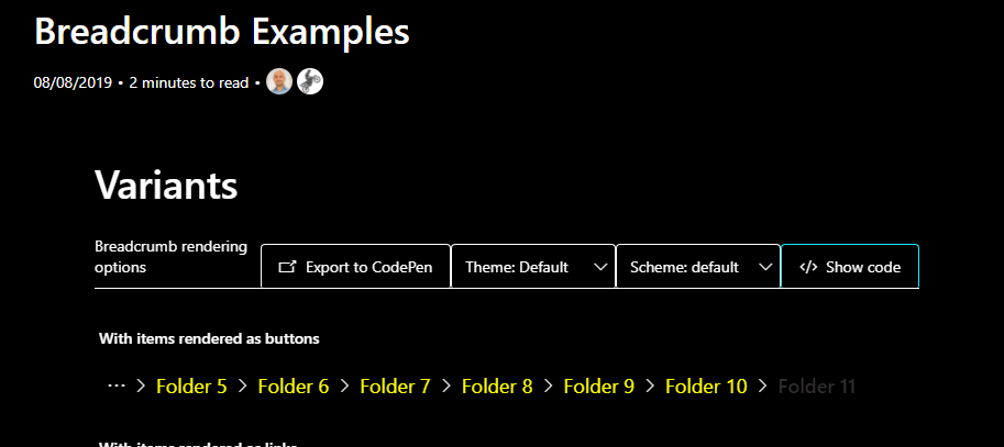 Breadcrumb not visible in High contrast black mode · Issue #20490 · microsoft/fluentui · GitHub