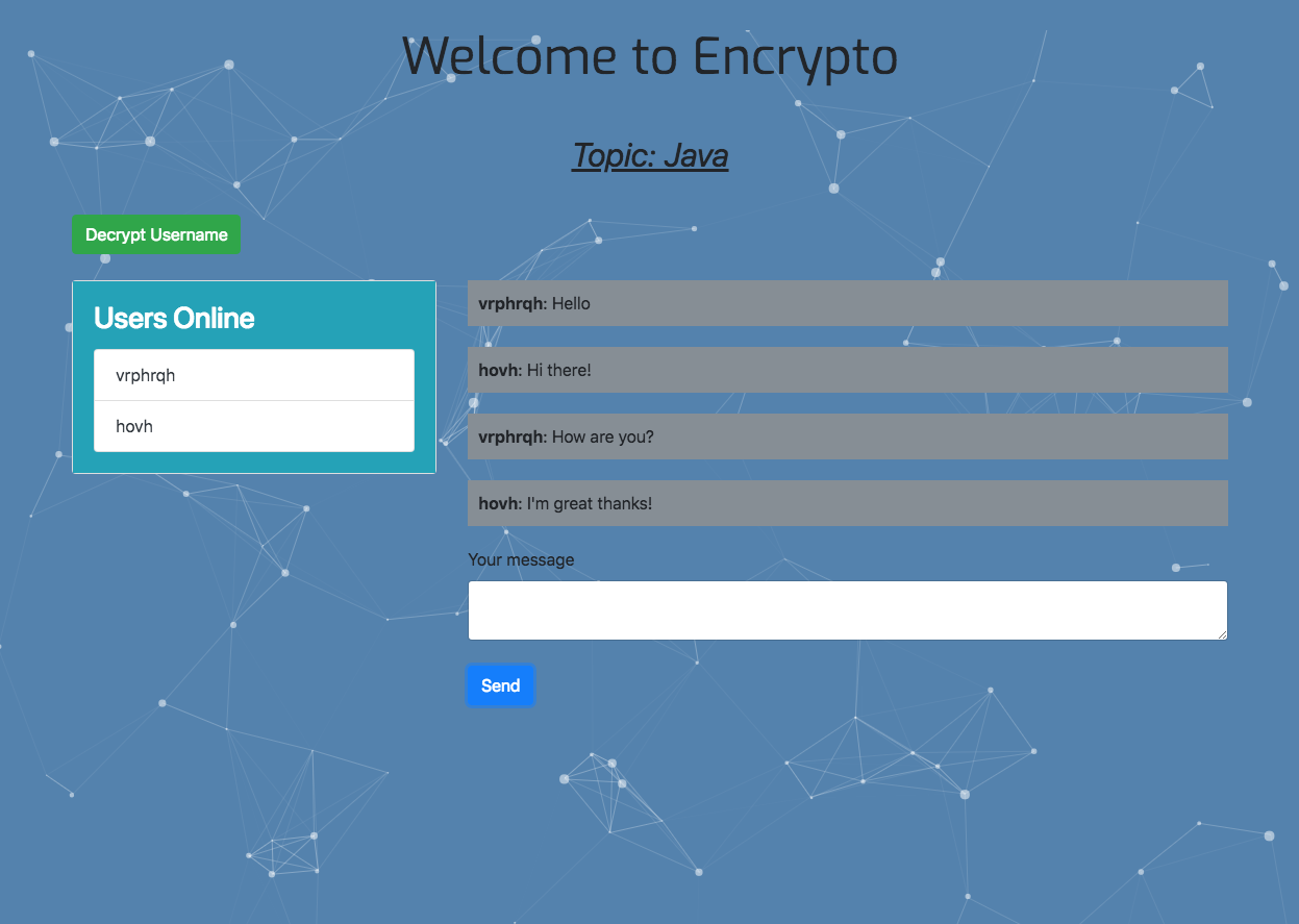 GitHub - arminderk/Encrypto: Realtime chat application which encrypts ...