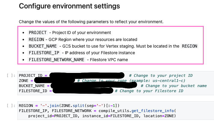 Quick start environment vars in description don't match what user fills in · Issue #10 ...