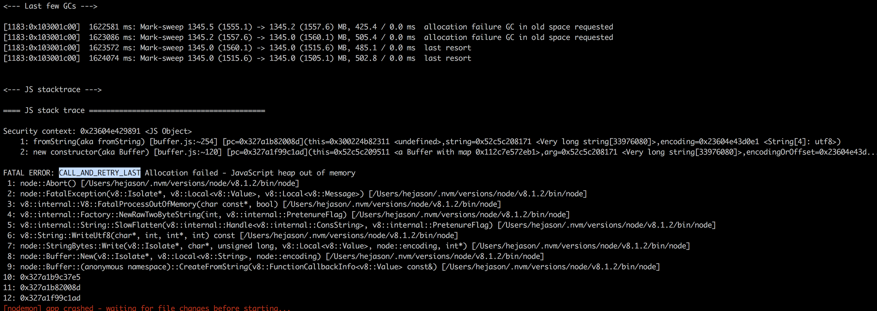 allocation failure GC in old space requested · Issue #1481 · nuxt/nuxt · GitHub