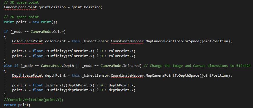 Kinect Azure Body Tracking Coordinate Mapping · Issue 1389 · Microsoft Azure Kinect Sensor Sdk