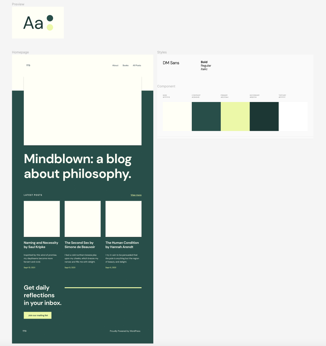 Variation "Botanic" · Issue #142 · WordPress/twentytwentythree · GitHub