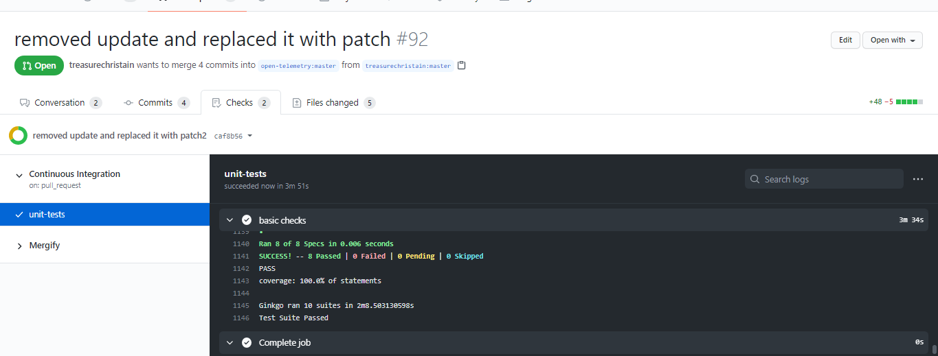 Change calls to Update() to Patch() · Issue #54 · open-telemetry ...