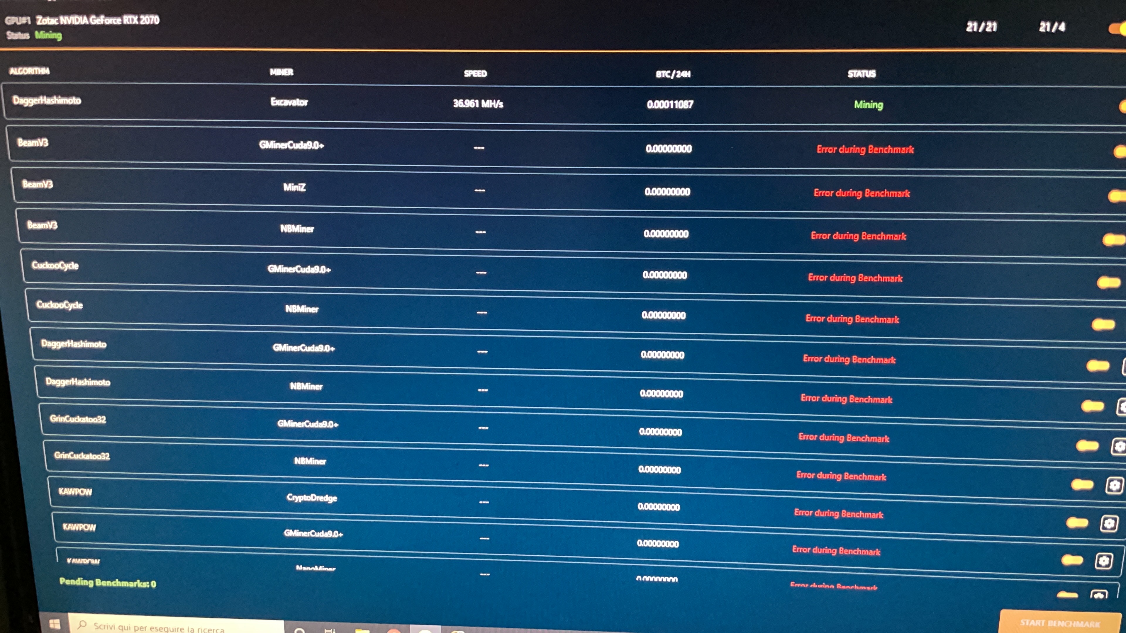 Getting an error while running benchmark · Issue #2440 · nicehash/NiceHashMiner · GitHub