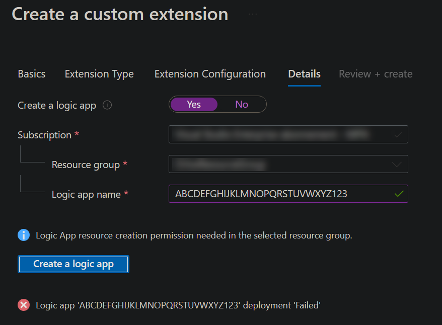 Changed user experience for Entitlement Management extension creation ...