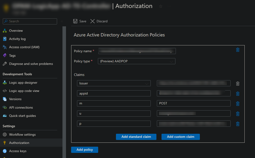 Security Issue Logic App Ignores Aad Proof Of Possession Authorization Policy · Issue 809