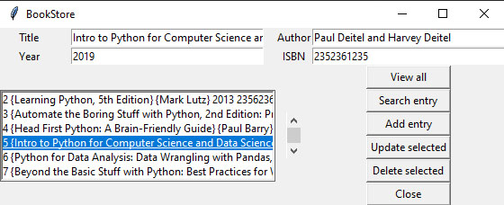 GitHub - arturexp/book_bd: Book Store GUI App with Tkinter and SQLite ...