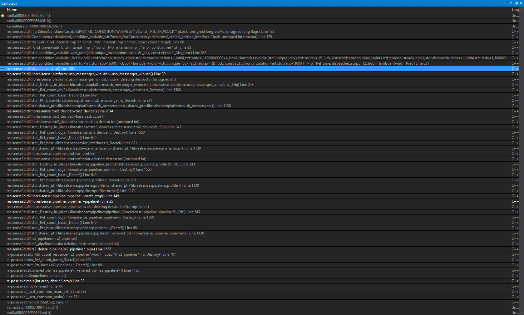 [T256] SDK Hangs forever on exit · Issue #6398 · IntelRealSense/librealsense · GitHub