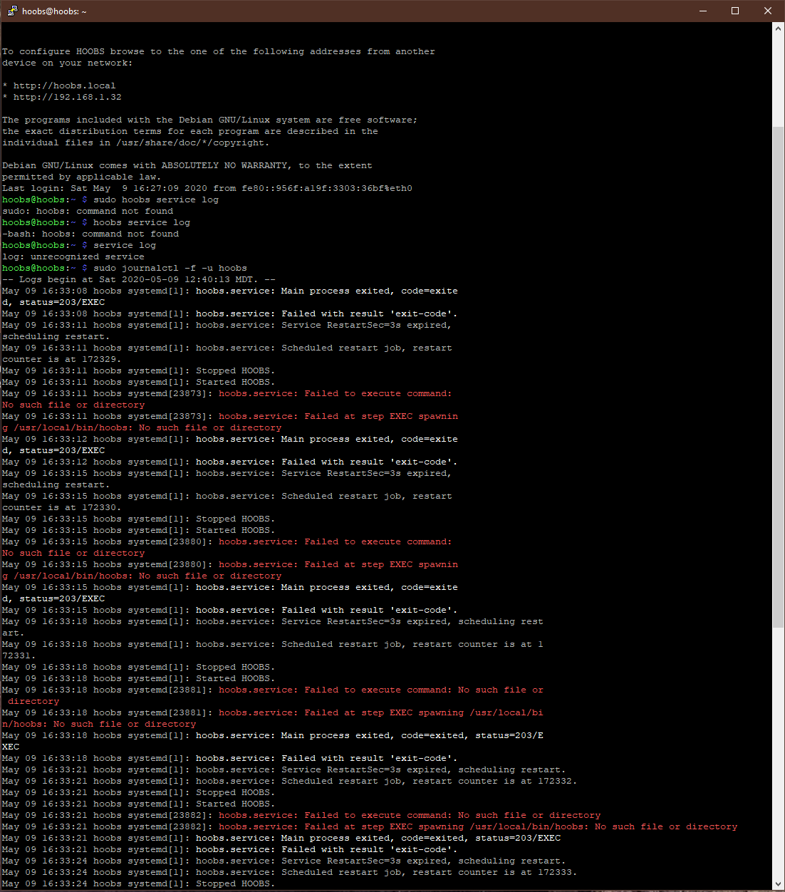 Update failed, loop to logo · Issue #622 · hoobs-org/HOOBS · GitHub