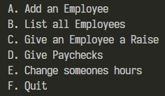 GitHub - kvfp/EmployeeTrackingSystem: OOP practice with a text-based employee management menu