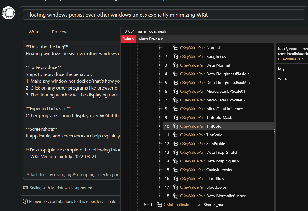 Floating windows persist over other windows unless explicitly minimizing WKit · Issue #752 ...