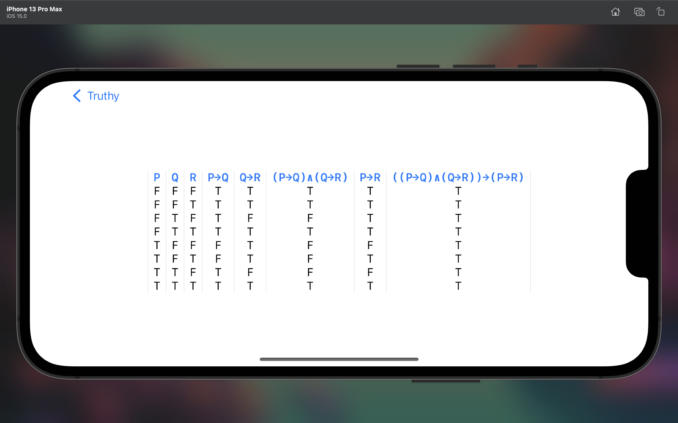 GitHub - abmfy/Truthy: [WIP]An iOS/iPadOS app for calculating truth table.
