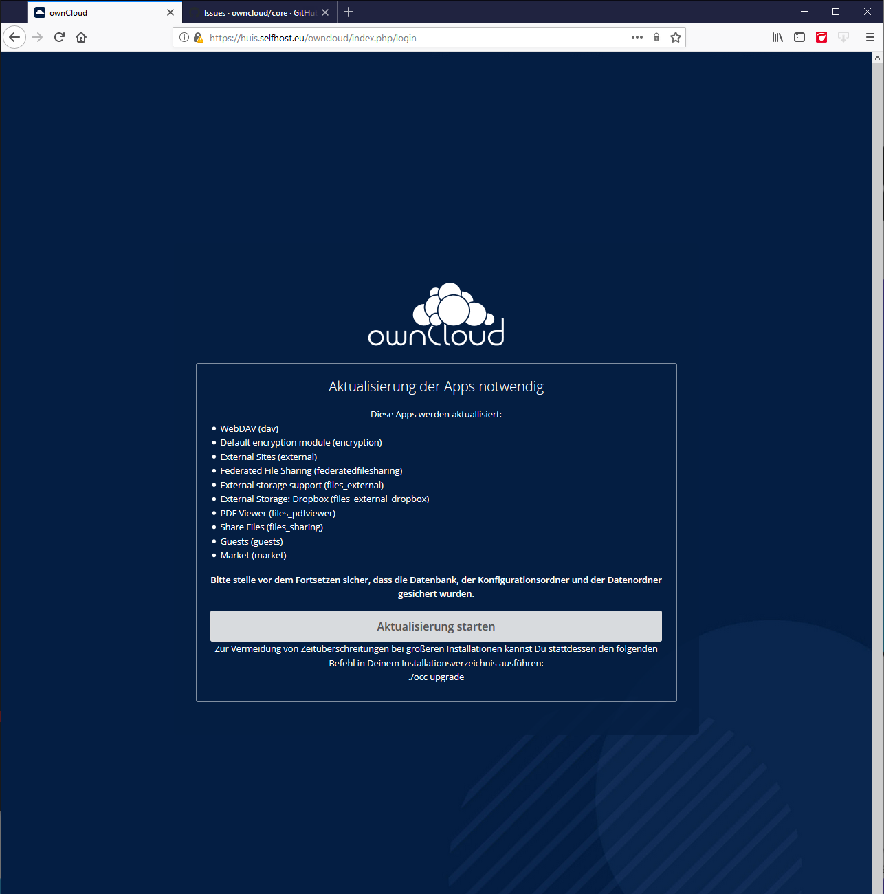 "'owncloud.oc_persistent_locks' already exists" with apps update (10.11.0.6) · Issue #40507 ...