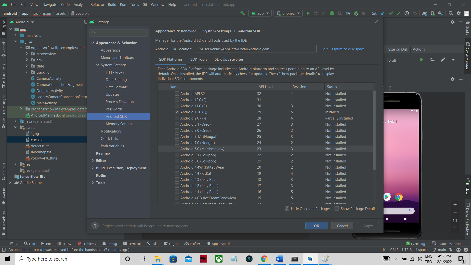 Tf Detect Keeps Stopping · Issue 2 · Yasarniyazogluyolov4 Android Tflite · Github