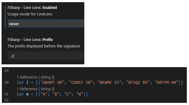 LineLense not displaying function signature · Issue #1182 · ionide/ionide-vscode-fsharp · GitHub