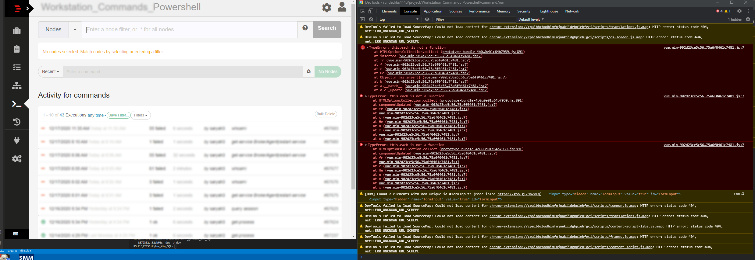 Commands Page Shows Jshtml Error · Issue 6686 · Rundeckrundeck · Github